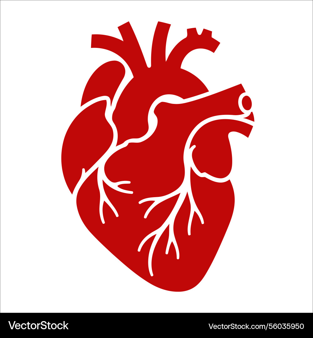 Simple Heart Silhouette Royalty Free Vector Image