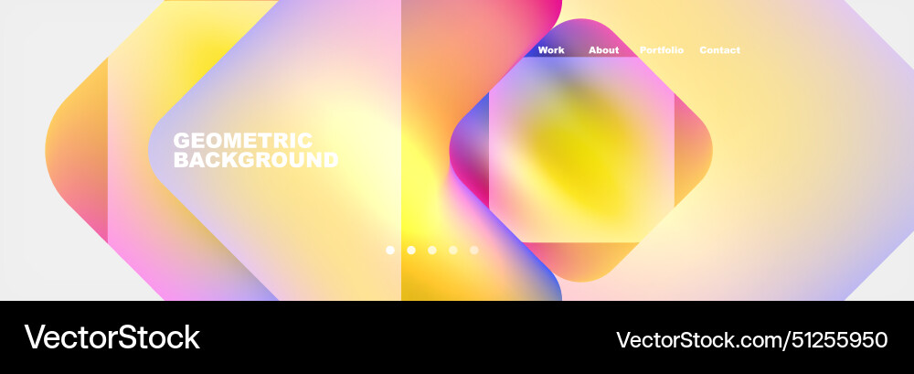 Square internet web page design template Vector Image