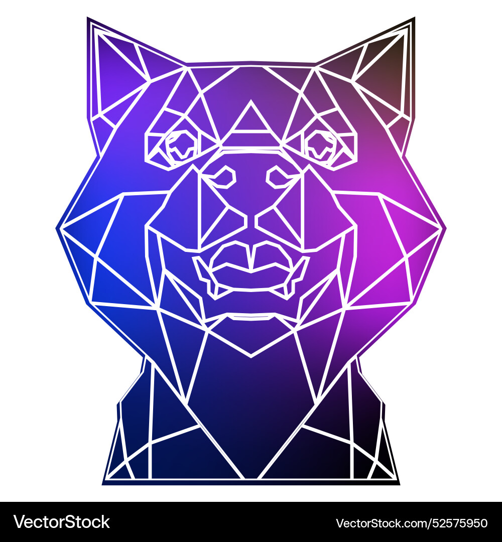 Stylized dog head a geometric style of triangles Vector Image