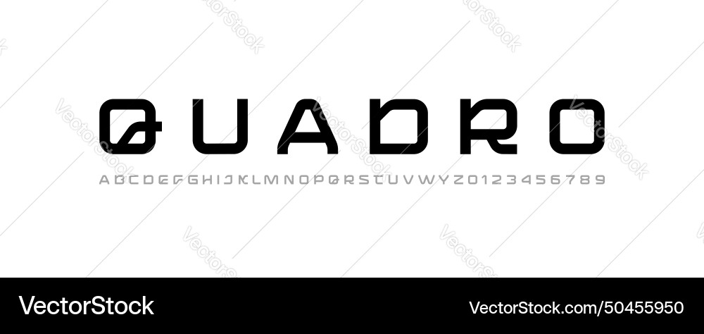 Technical future font digital cyber alphabet Vector Image