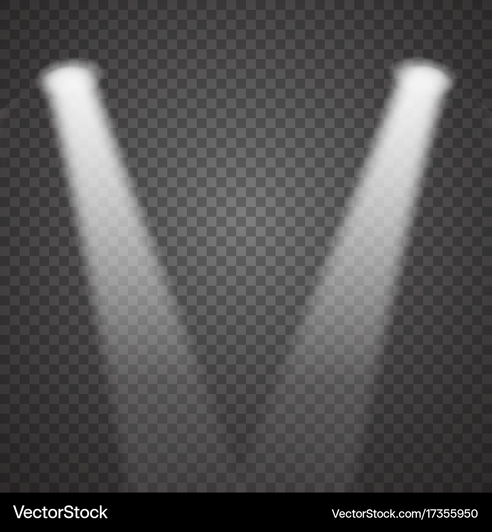 Transparent realistic stage light effect Vector Image