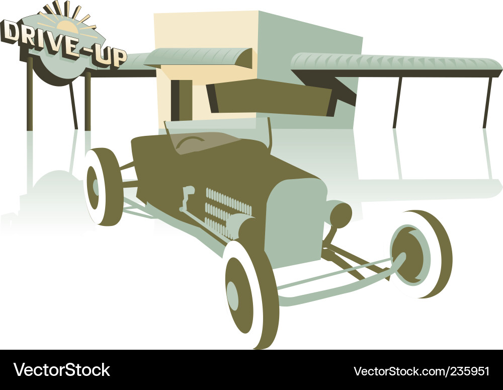 Drive up Royalty Free Vector Image - VectorStock
