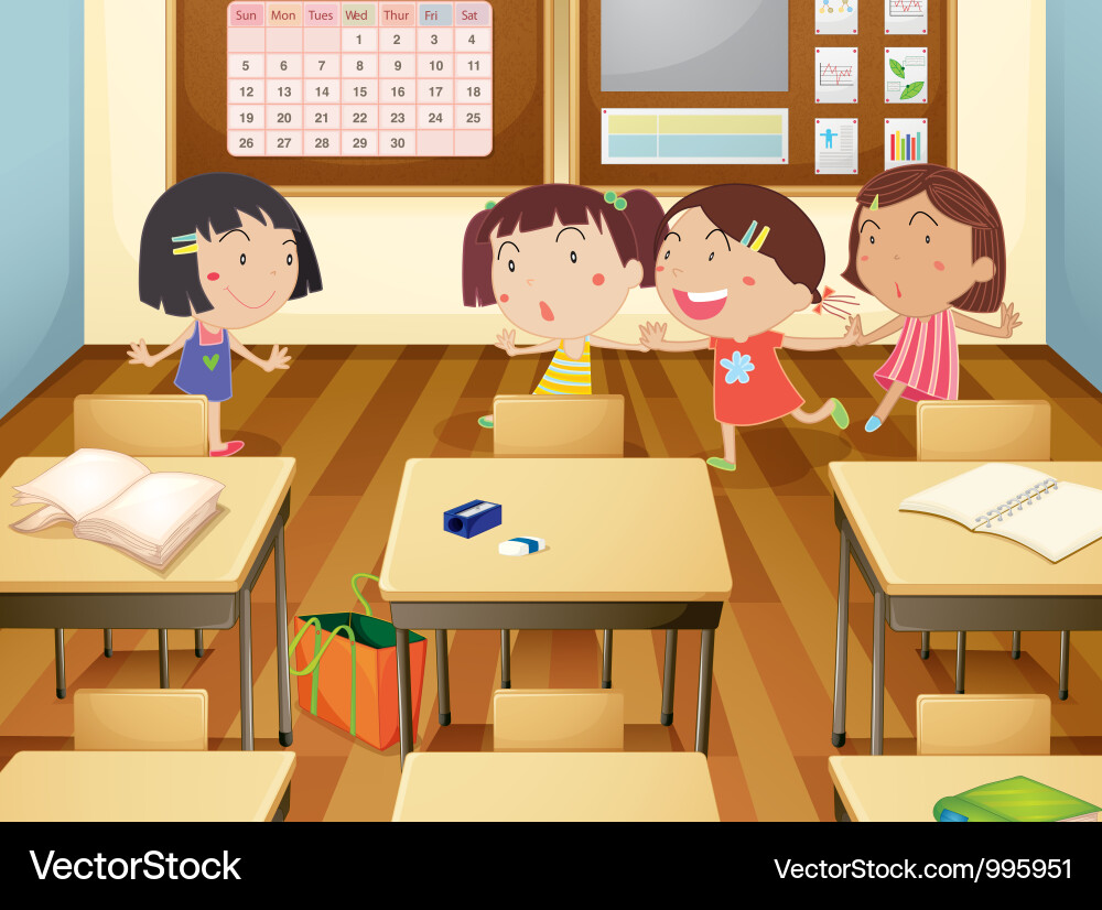 Kids at school Royalty Free Vector Image - VectorStock