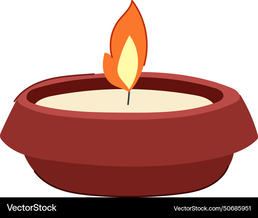 Luxury diwali lamp cartoon Royalty Free Vector Image