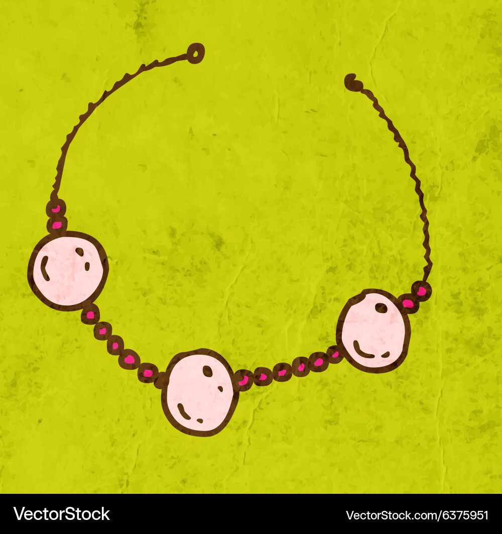 Necklace cartoon Royalty Free Vector Image - VectorStock