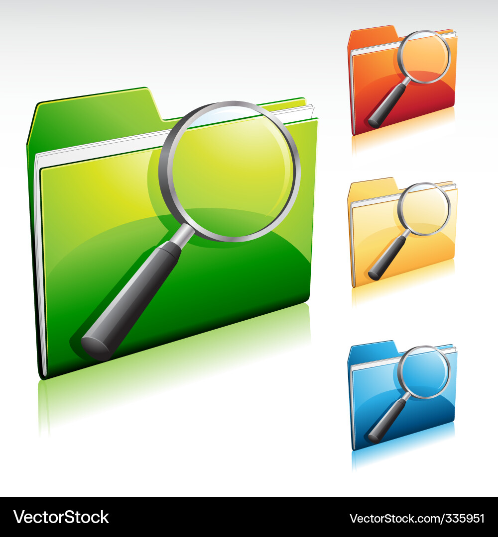 Search Folder Icon Royalty Free Vector Image - VectorStock