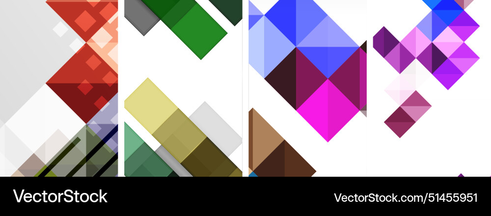 Square abstract poster set Royalty Free Vector Image
