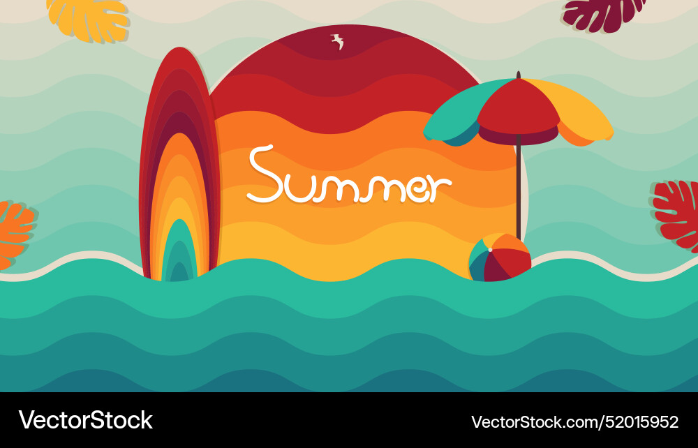 Abstract colorful summer background Royalty Free Vector