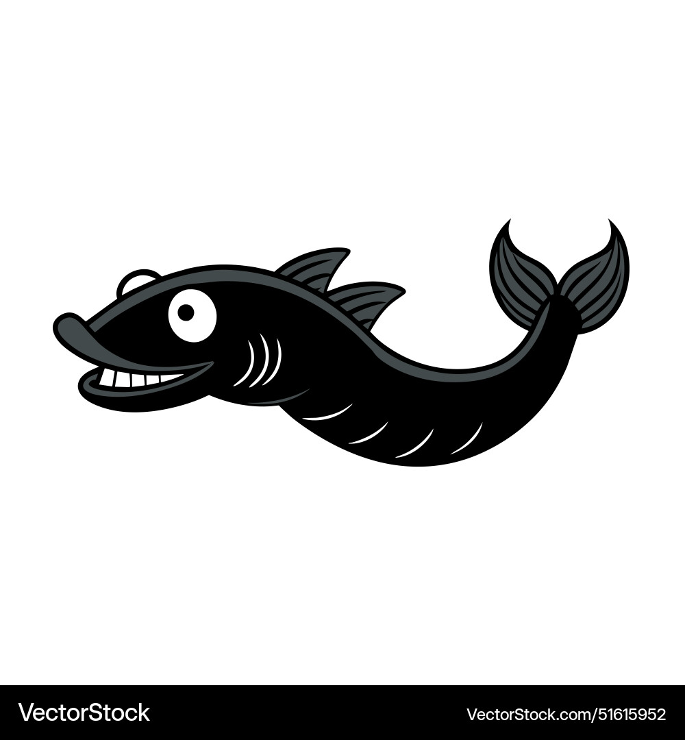 Black dragonfish stands icon Royalty Free Vector Image