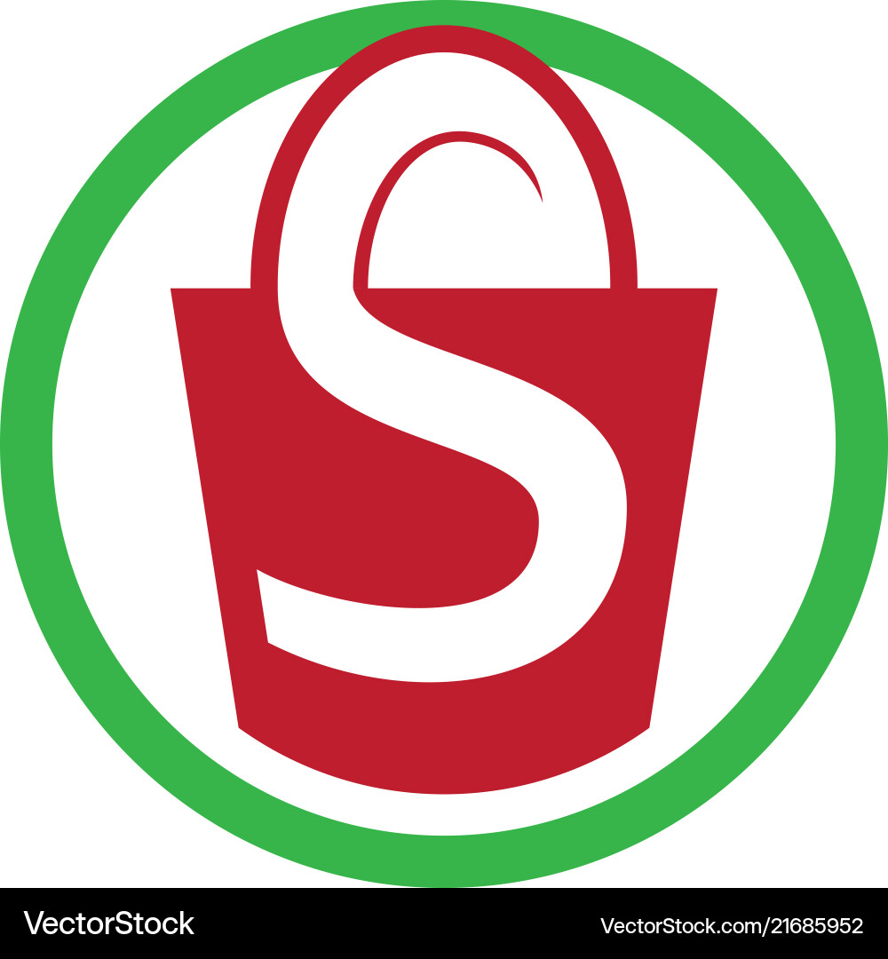 Circle shopping logo sale Royalty Free Vector Image