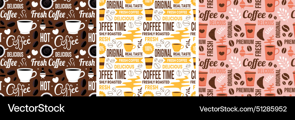 Coffee time seamless pattern design with cacao Vector Image