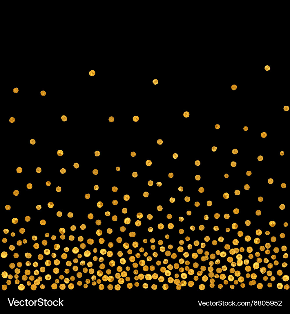 Golden Falling Dots Background Royalty Free Vector Image