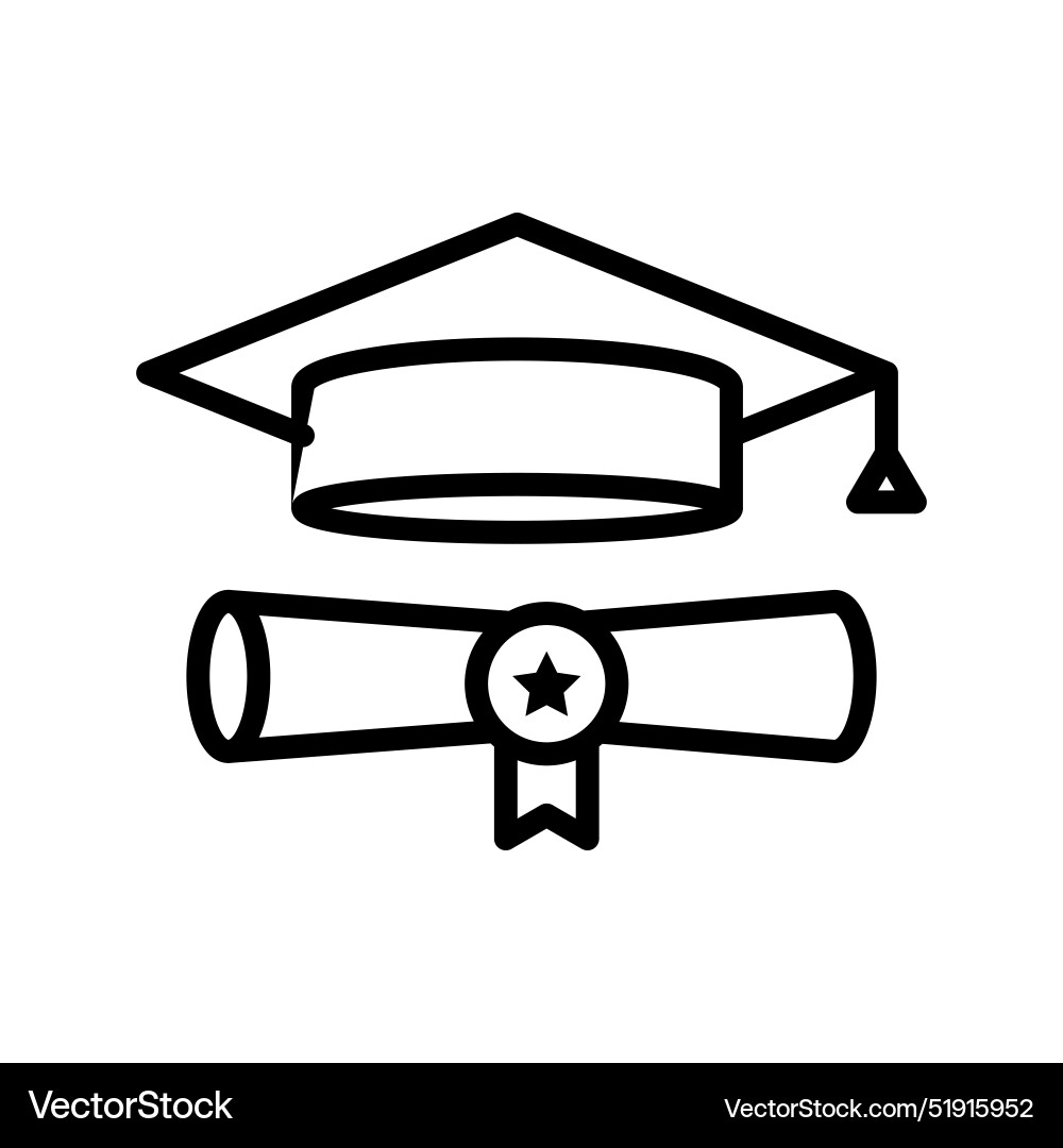 Graduation ceremony icon set academic achievement Vector Image