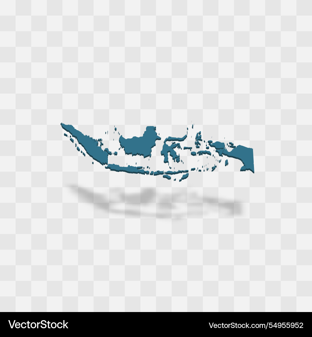 Indonesia map silhouette Royalty Free Vector Image