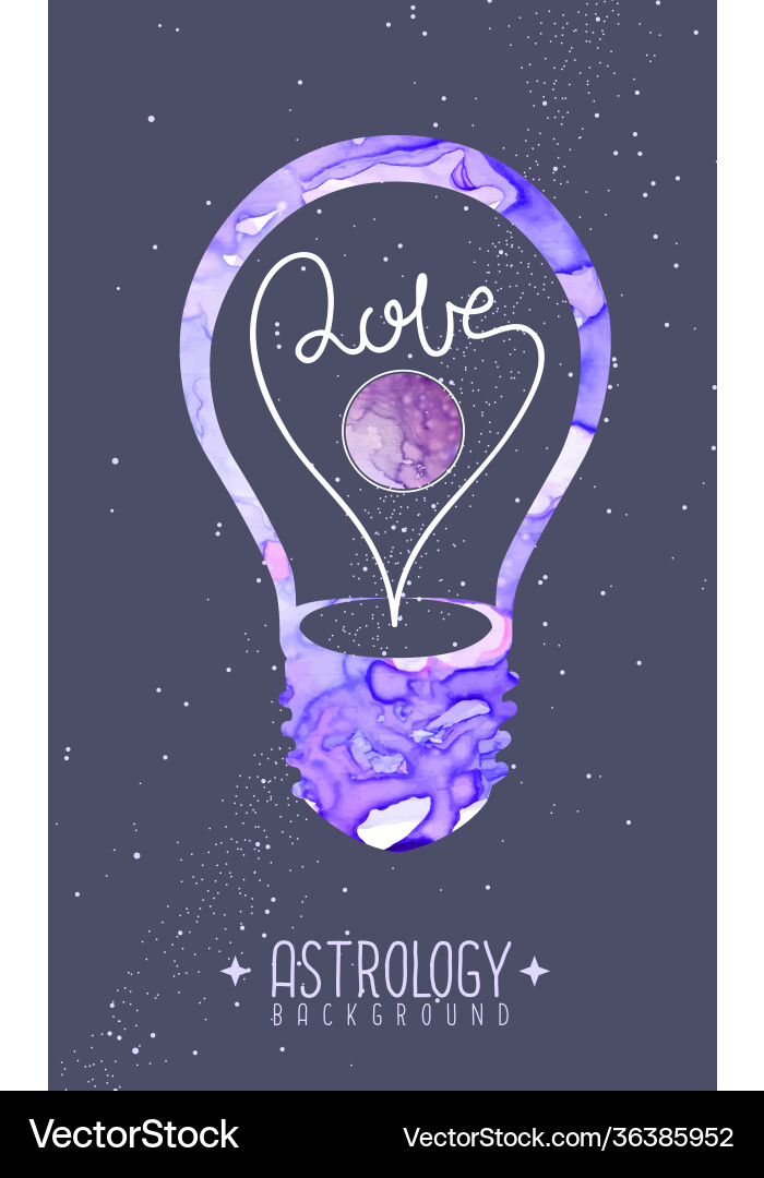 Modern magic witchcraft card with light bulb Vector Image