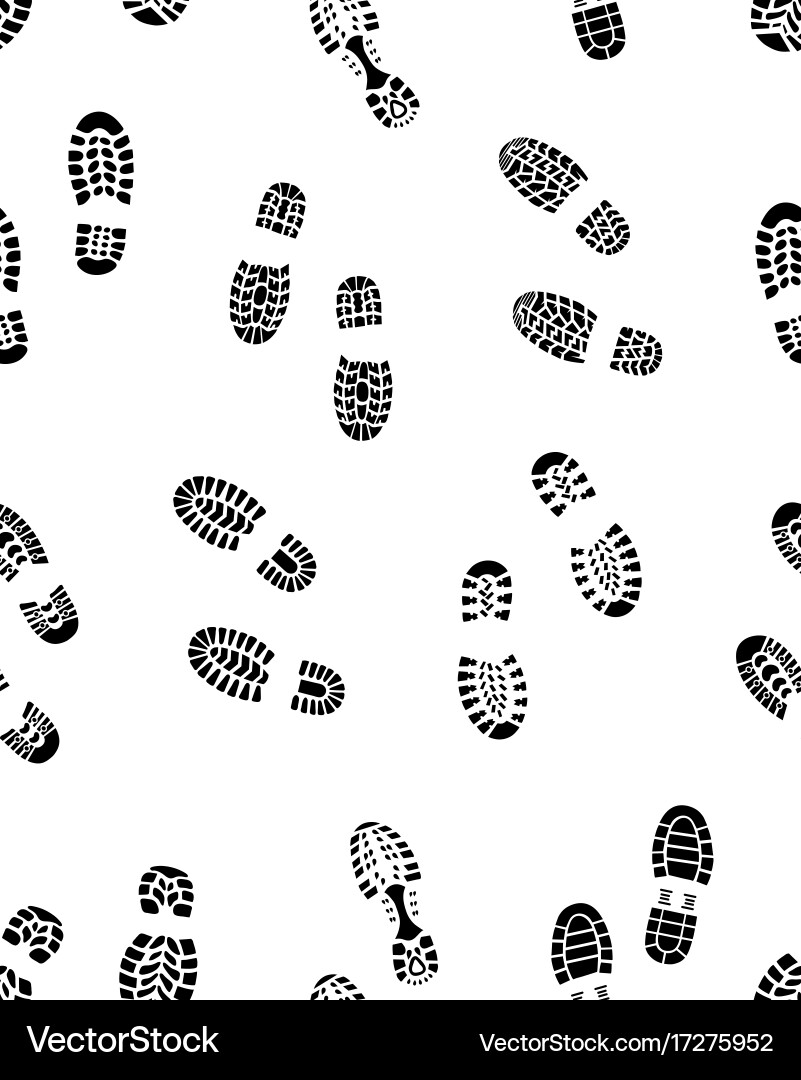 Shoe Print Pattern Royalty Free Vector Image - VectorStock