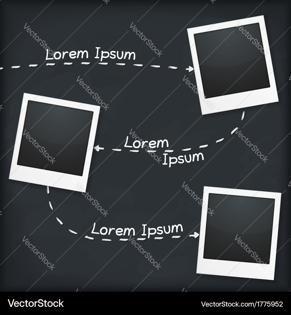 Three photo frames Royalty Free Vector Image - VectorStock