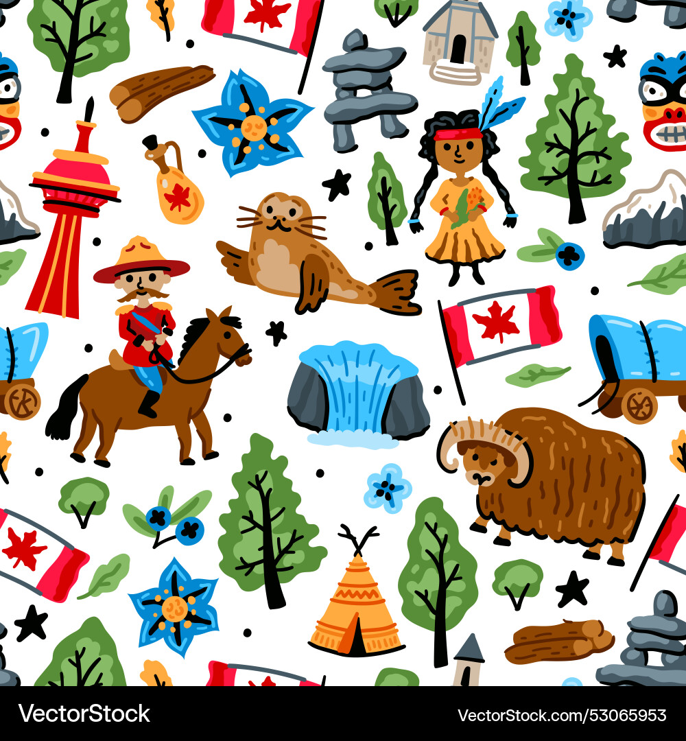 Bright cheerful children seamless pattern Vector Image