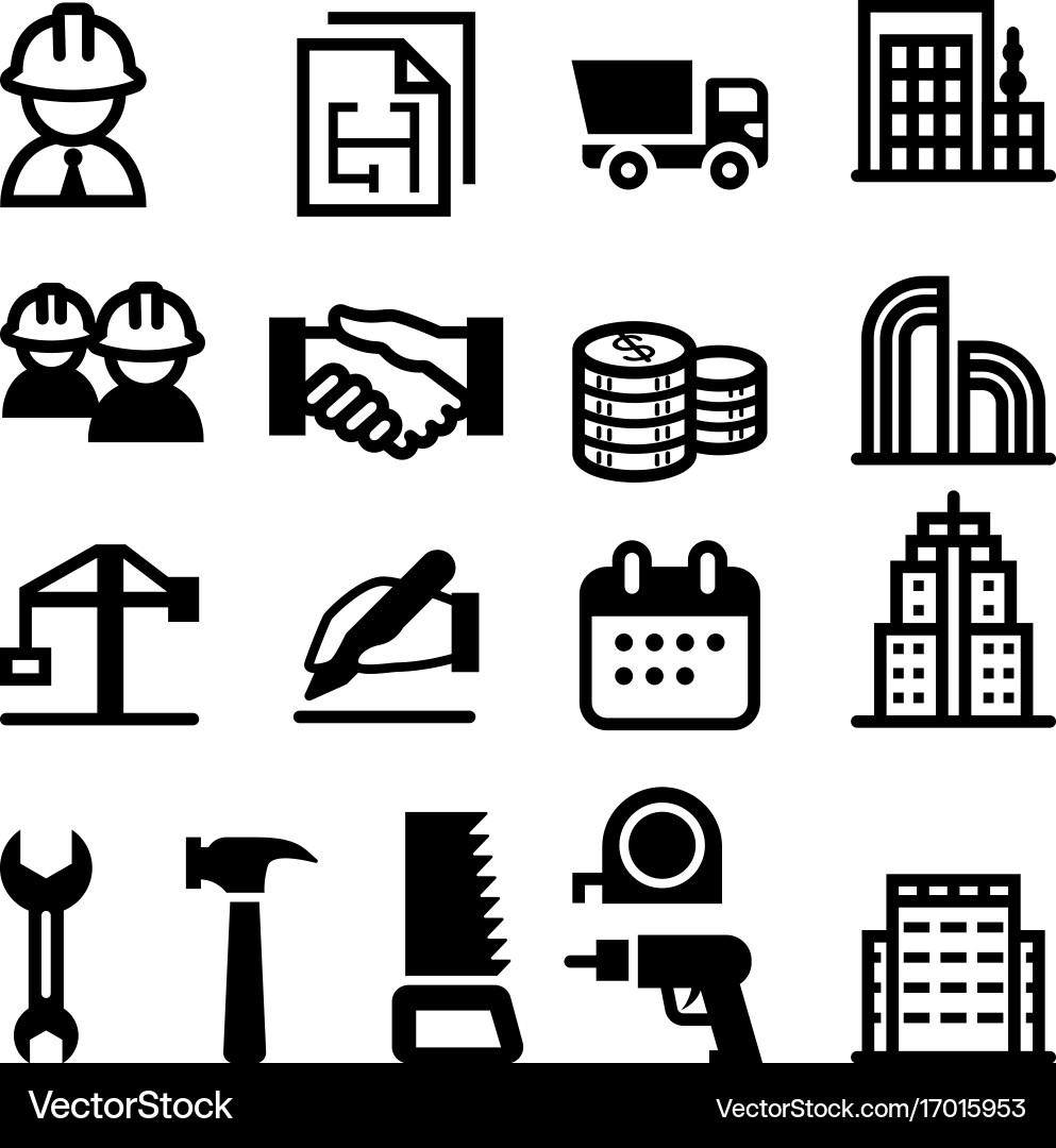 Construction business icon Royalty Free Vector Image
