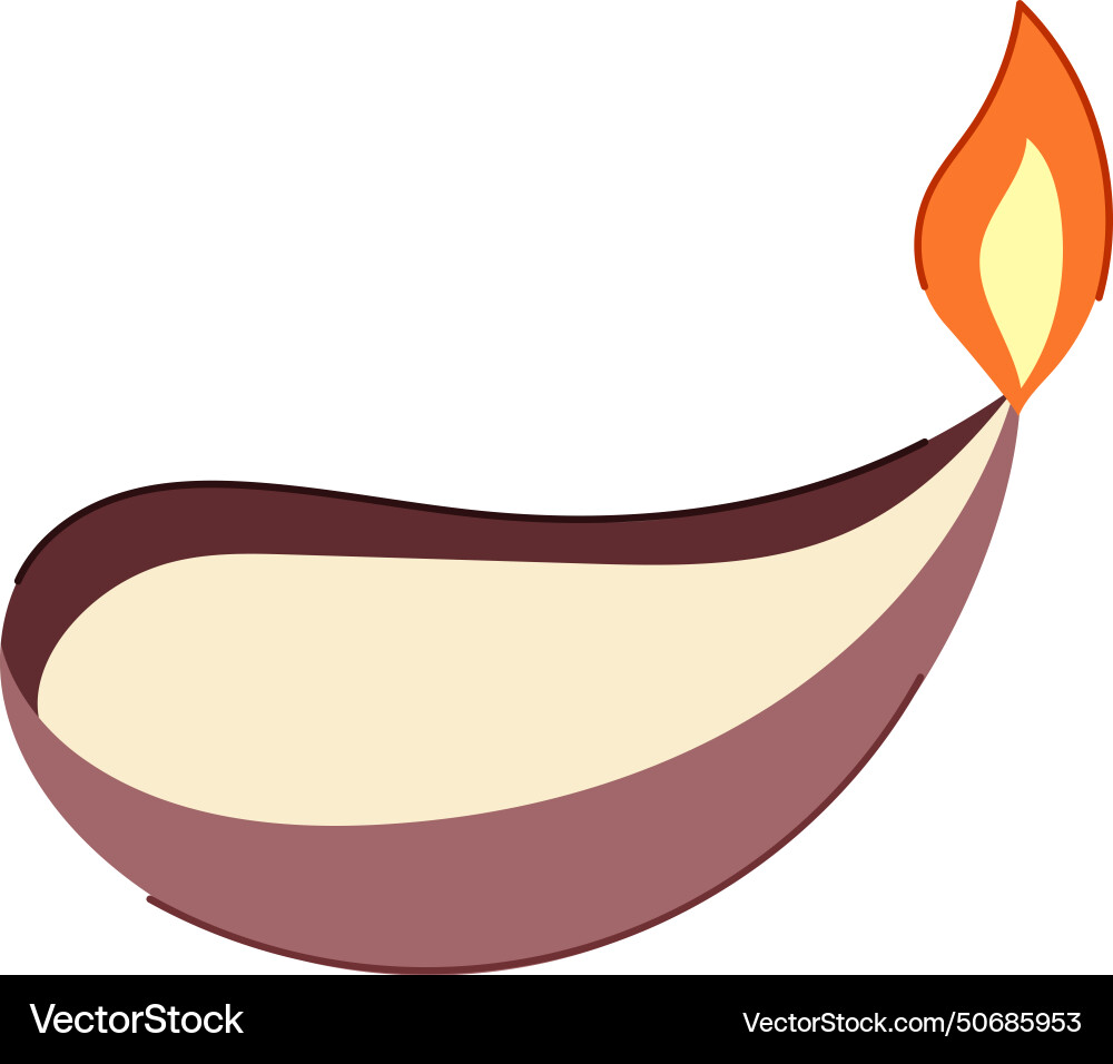 Invitation diwali lamp cartoon Royalty Free Vector Image