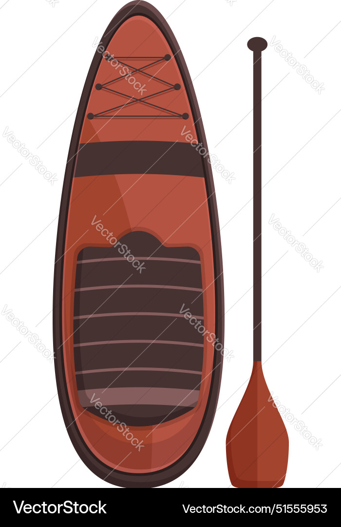 Modern red sup board for stand up paddling Vector Image