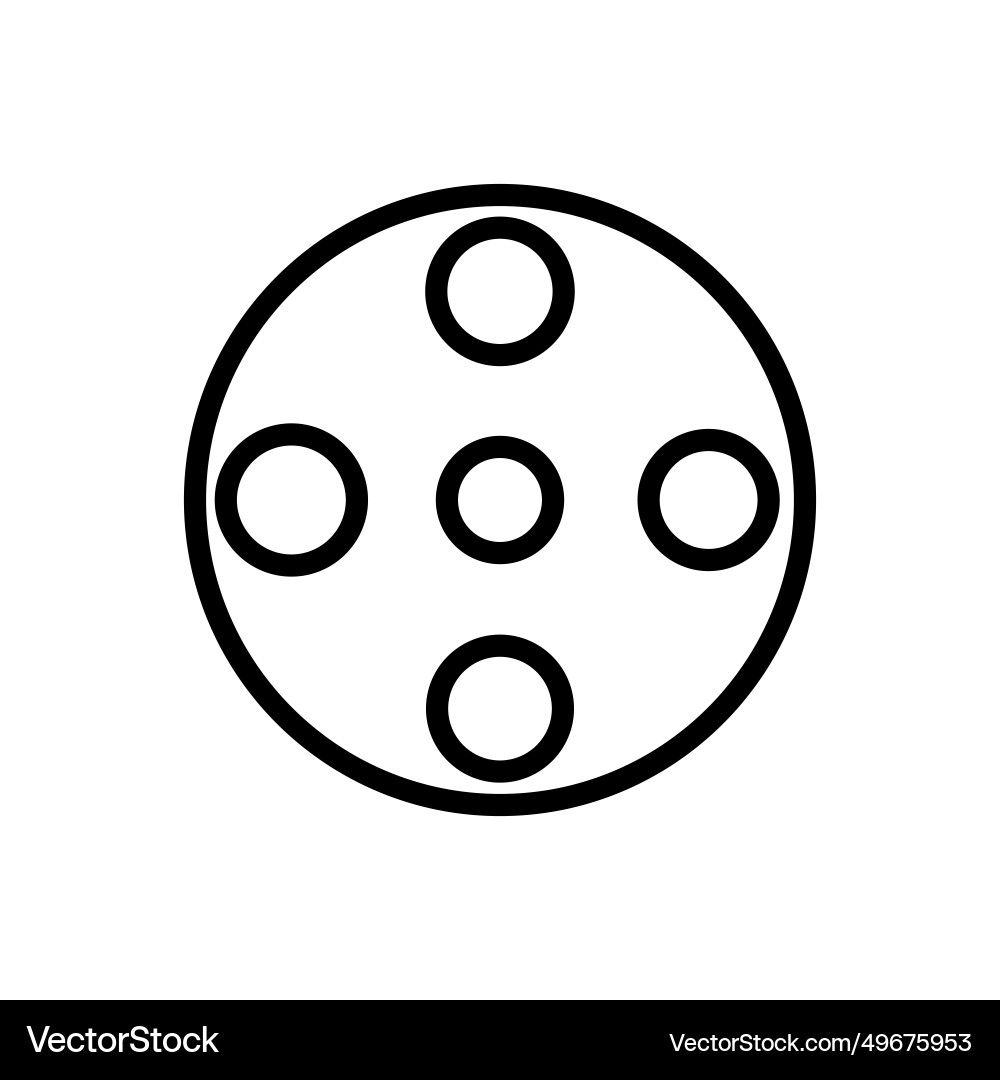 Movie circle line icon logo Royalty Free Vector Image
