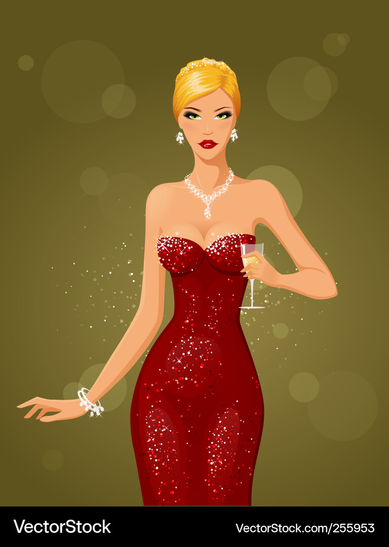 Party girl Royalty Free Vector Image - VectorStock