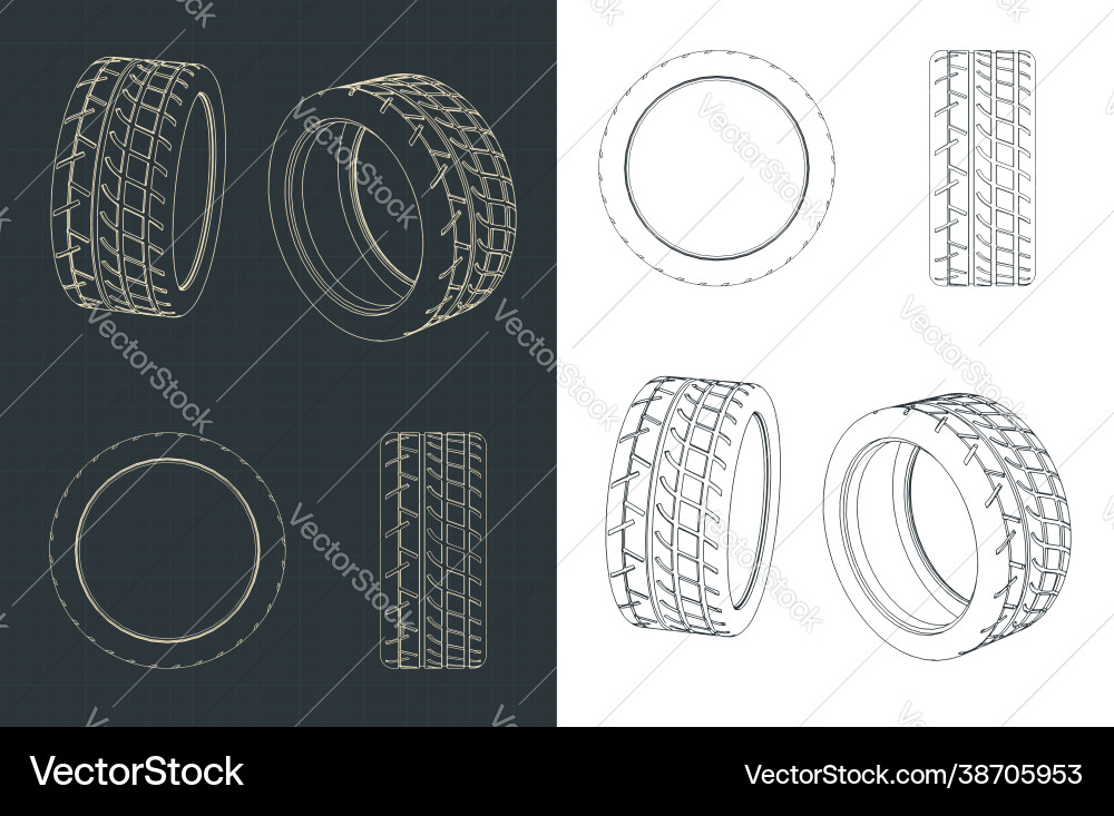 Tire drawing blueprint Vector Images & Graphics for Commercial Use ...