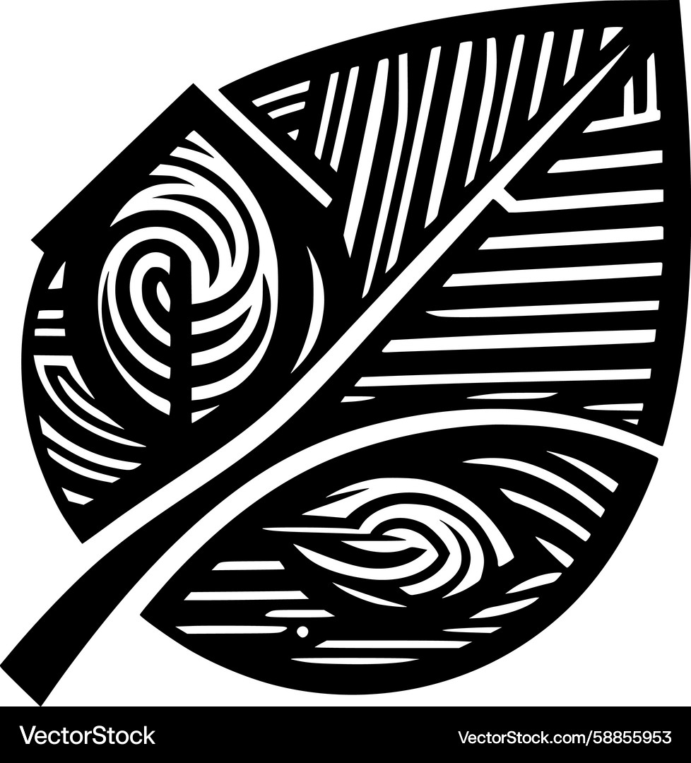 Tribal Leaf Pattern (58855953) – Royalty-Free Vector | VectorStock