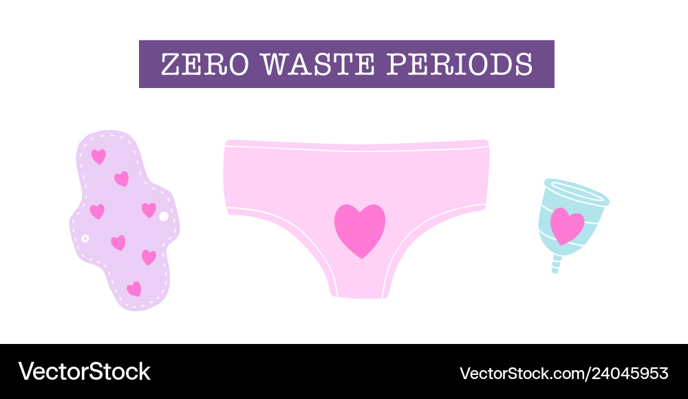 Zero waste periods isolated items Royalty Free Vector Image
