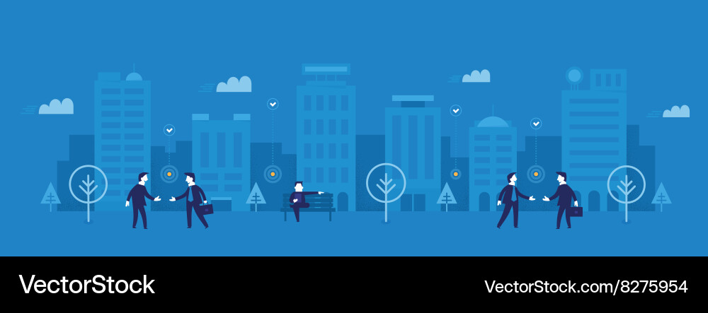 Business connections Royalty Free Vector Image