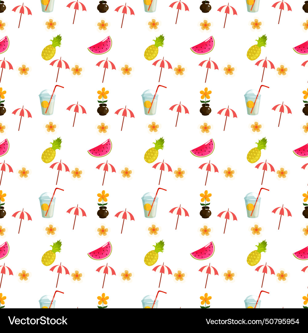 Free hand drawn summer pattern Royalty Free Vector Image