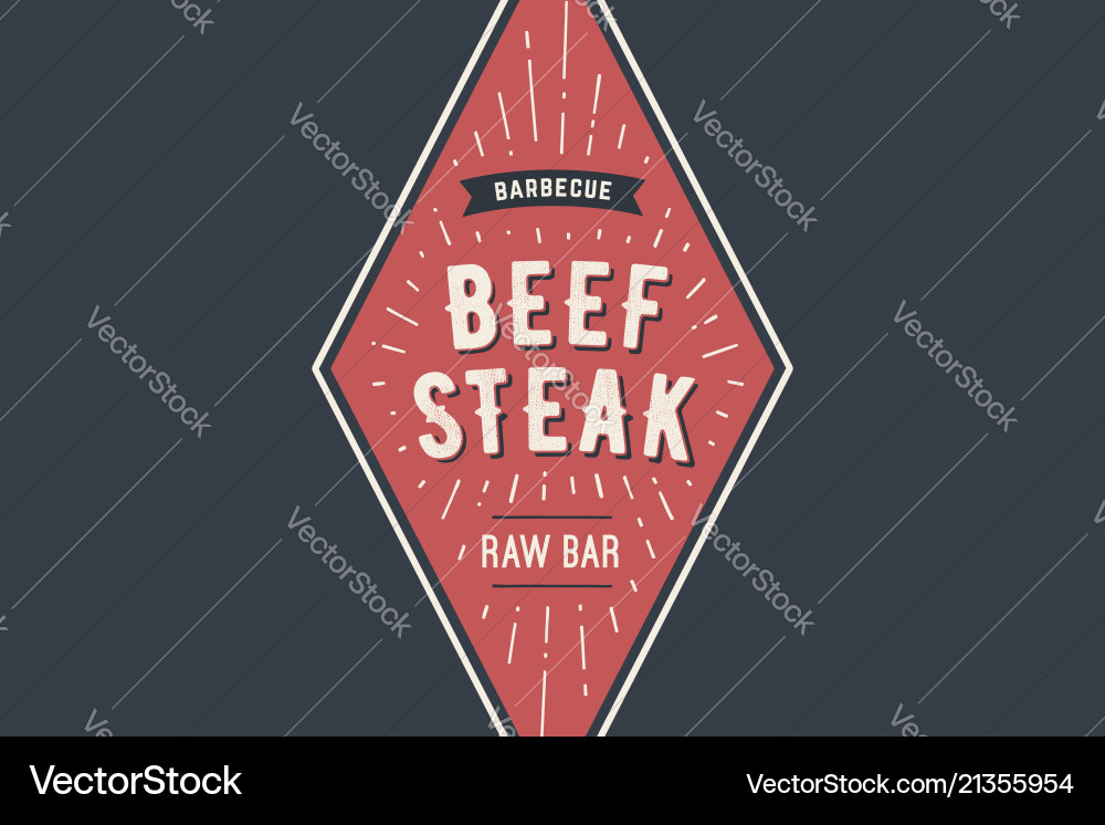 Logo bbq beef steak Royalty Free Vector Image - VectorStock