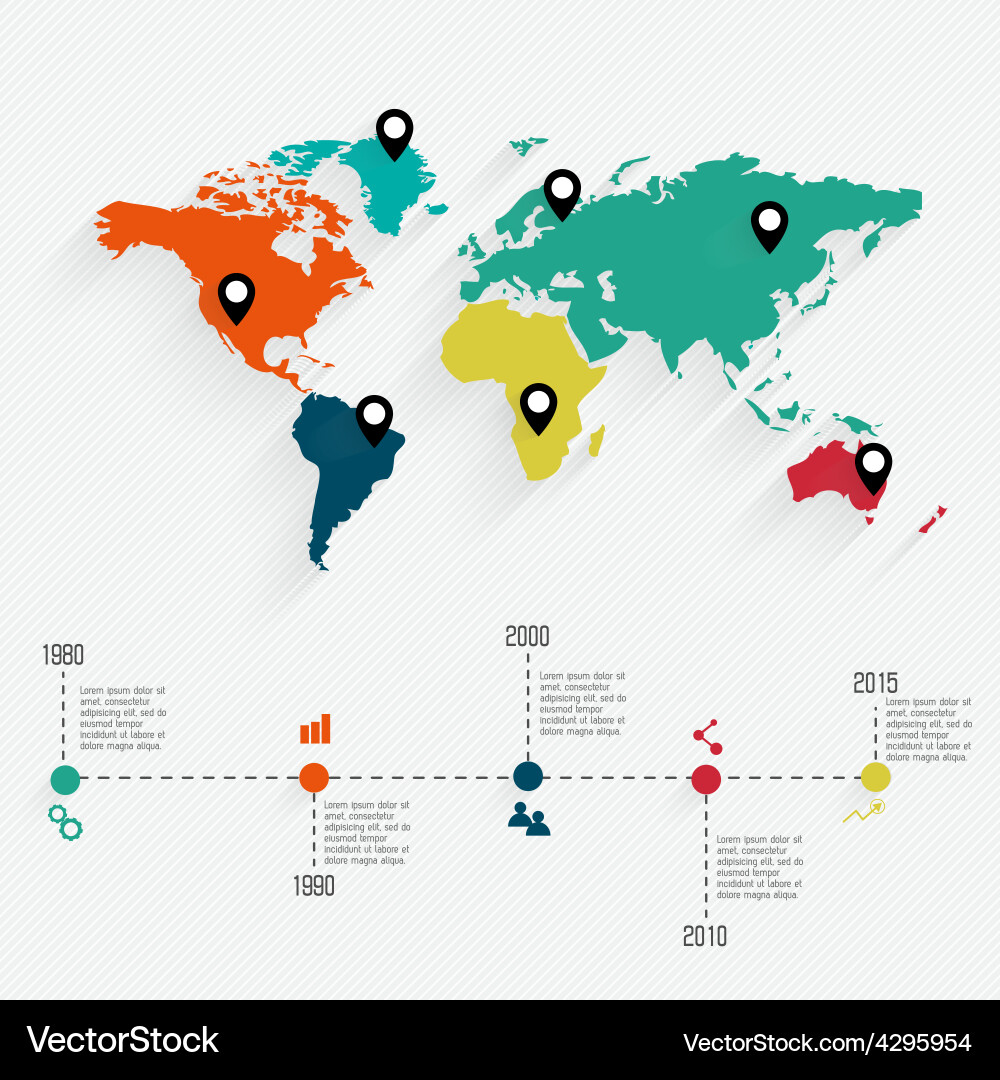 Map info graphic Royalty Free Vector Image - VectorStock