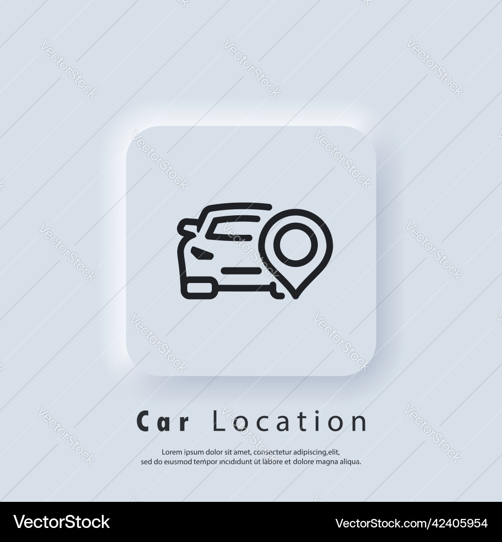 Rent car logo location pin icon geolocation Vector Image