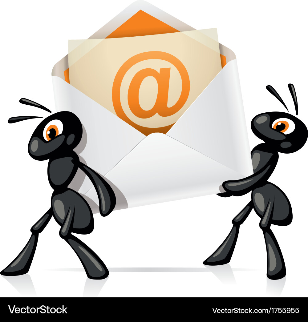 Ants email Royalty Free Vector Image - VectorStock