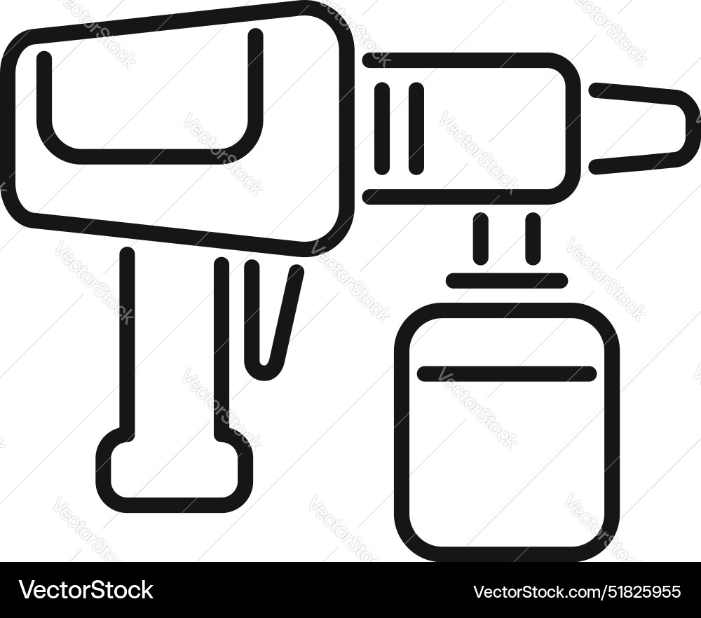 Electric paint sprayer with tank for home Vector Image