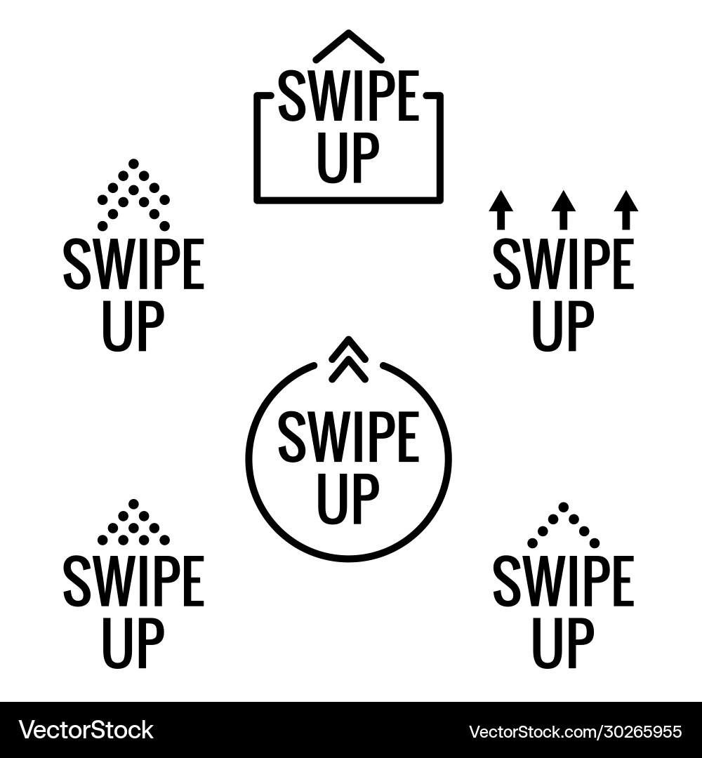 Swipe up icon Royalty Free Vector Image - VectorStock