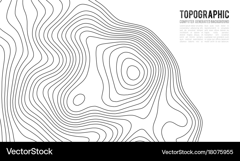 Topographic map contour background topo Royalty Free Vector
