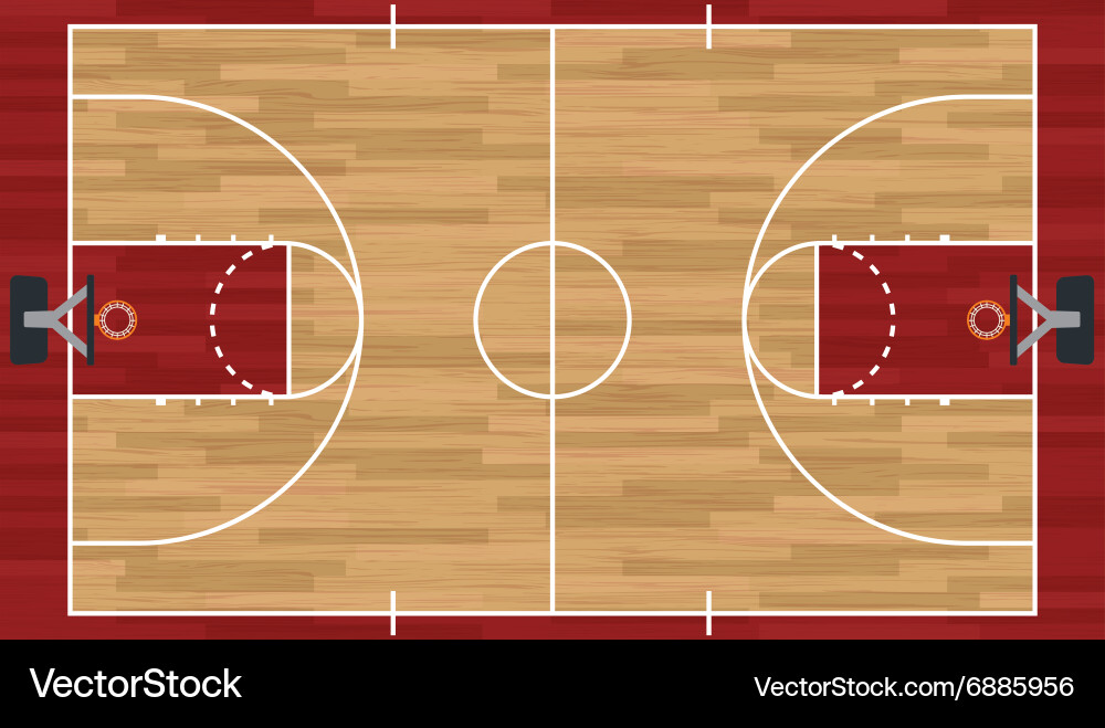 Basketball Court Royalty Free Vector Image - VectorStock