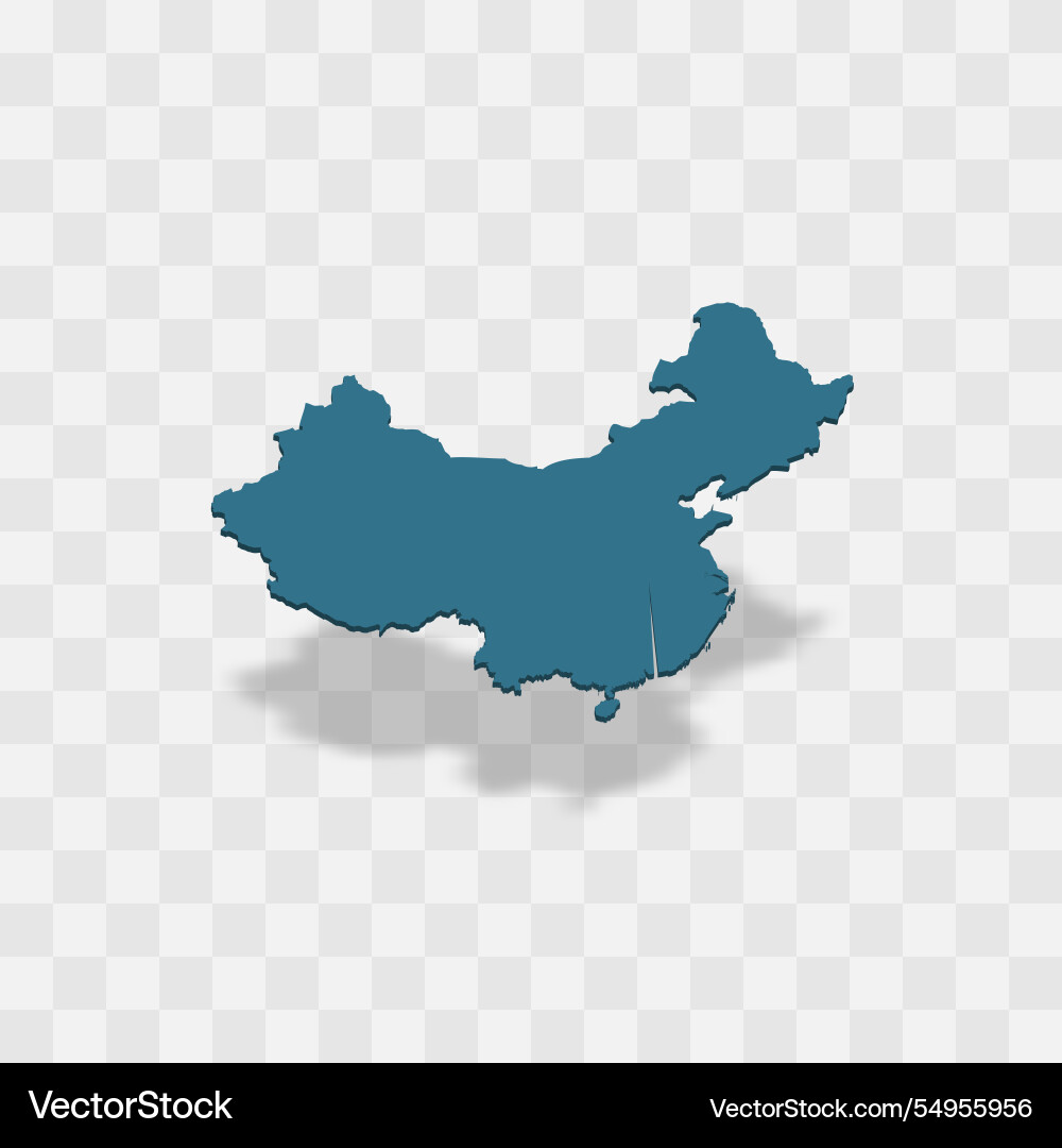 China map silhouette Royalty Free Vector Image