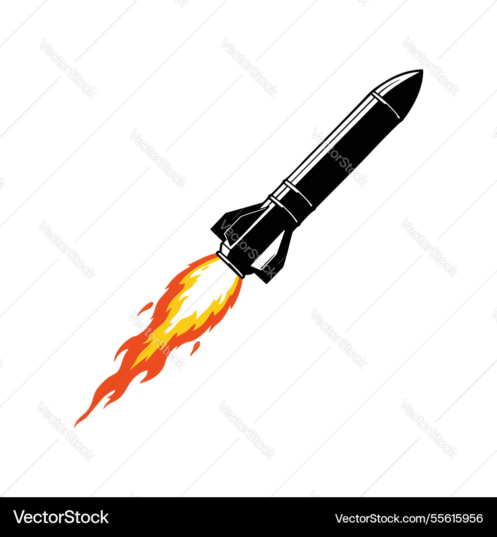 Flying Missile Clip Art Royalty Free Vector Image