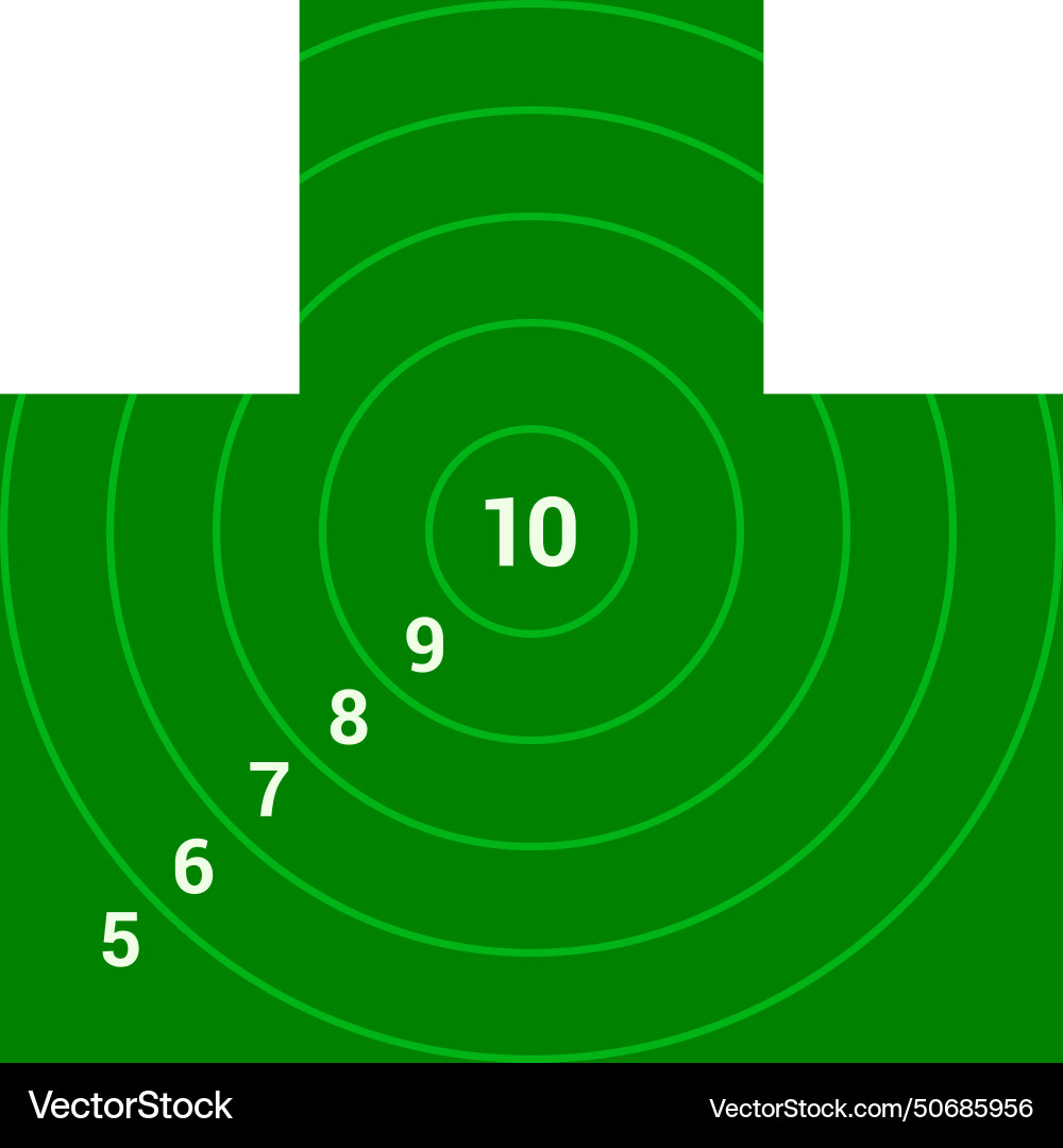 Green shooting target blank for arrow gun weapon Vector Image