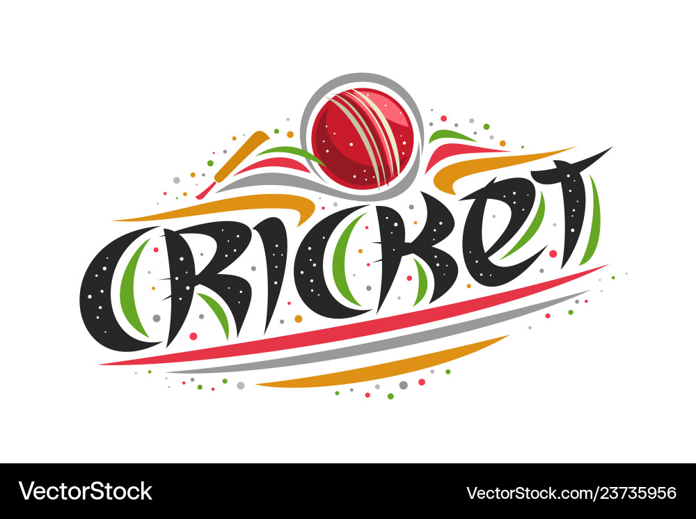 Logo for cricket sport Royalty Free Vector Image