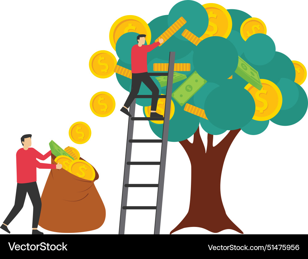 Money tree return on investment Royalty Free Vector Image