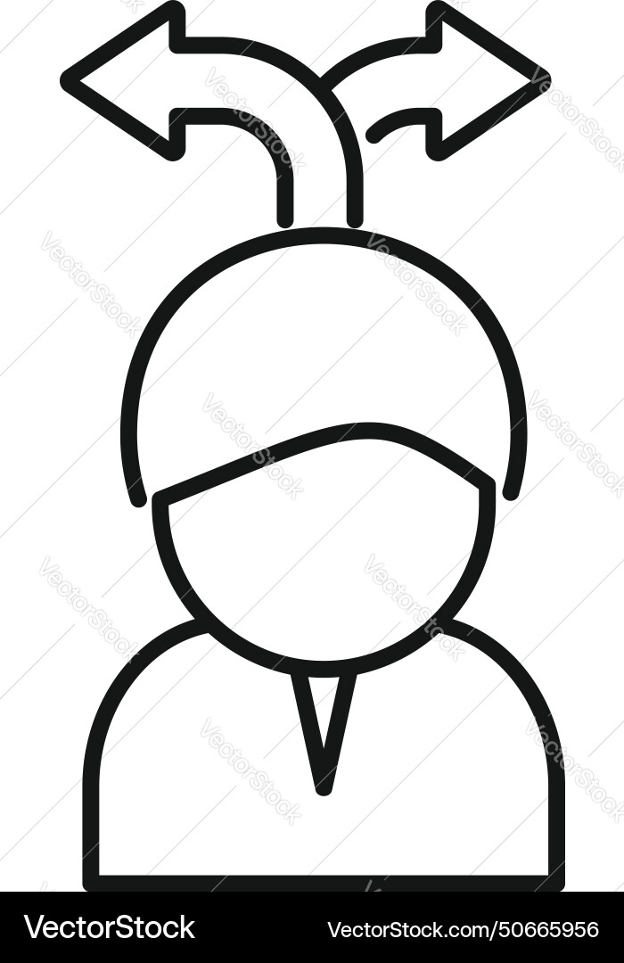 Plan solution thinking icon outline Royalty Free Vector