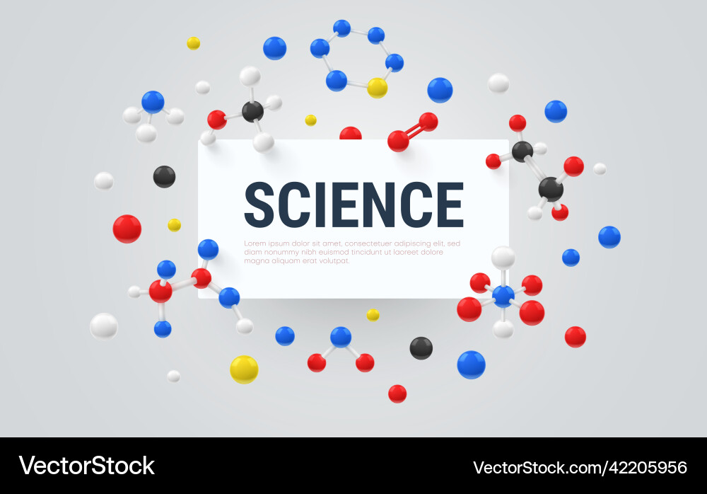Science & Technology Molecular Banner Vector Image