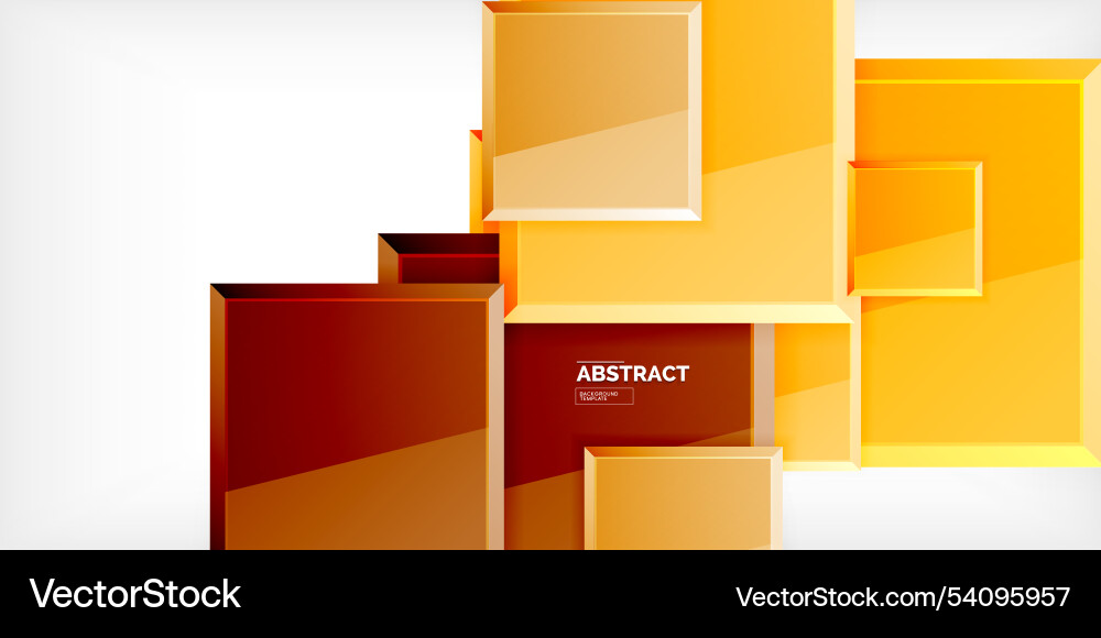 Colorful squares with reflections abstract Vector Image
