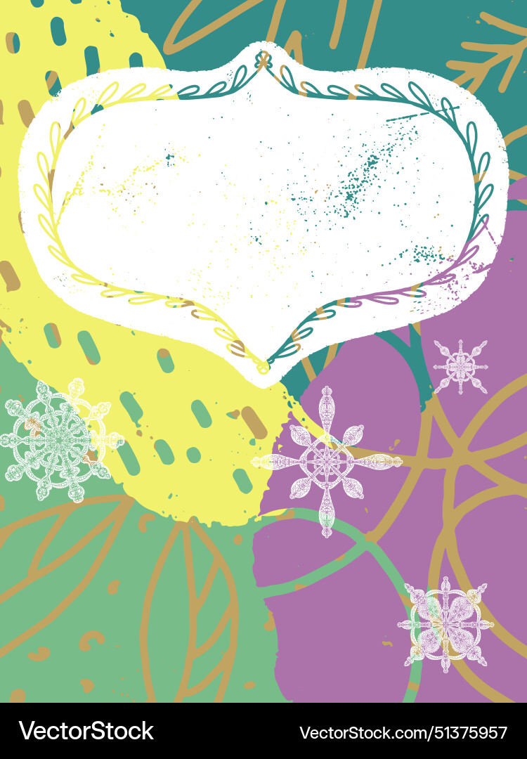 Cute abstract frame for lettering texture Vector Image