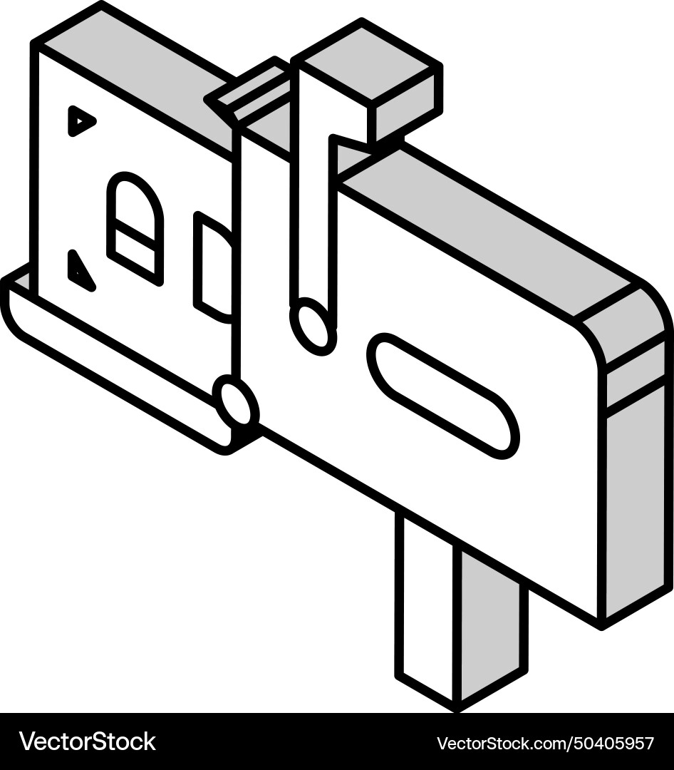 Direct mail advertising isometric icon Royalty Free Vector